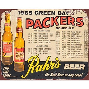 1CAR& Tin Sign Metal Sign Packers Wine Price List Bar Poster Bar Club Garage Man Cave Wall Decoration Gift 12x8 Inch