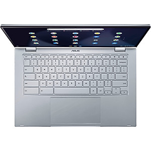 ASUS Chromebook Flip C433 14" FHD Touchscreen 2-in-1 Laptop, Intel Core m3-8100Y up to 3.4GHz, 8GB RAM, 80GB Storage (64GB eMMC + 16GB Flash Drive), 802.11AC WiFi, Backlit Keyboard, Silver, Chrome OS