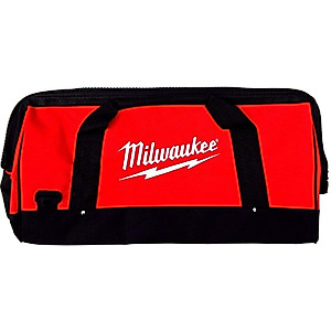 Milwaukee Electric Tool Corporation Milwaukee Bag 22-Inch Heavy Duty Canvas Drill, Tool Bag/Case, 18V/12/14/18 Volt (Bare Bag), Red