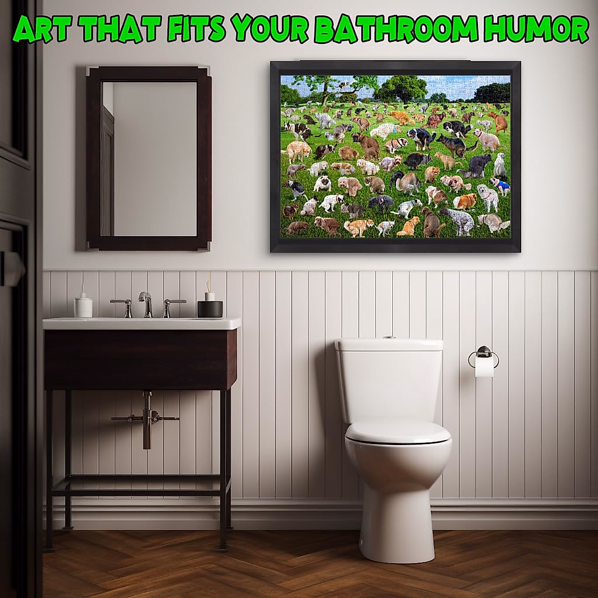 Funwares Original 101 Pooping Puppies Puzzle - Hilarious Jigsaw Puzzle - Perfect White Elephant Gag Gift - Funny Dog Pooping Puzzle for Adults and Kids! 1000 Piece Puzzle!