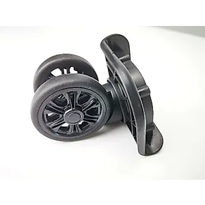 Zoofen Luggage Wheels Replacement Black Suitcase Wheels Replacement Suitcase Caster Wheels with 6 Screw Holes(Z-366)