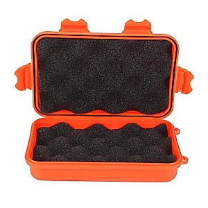 Yosoo Outdoor Waterproof Airtight Survival Storage Case Container Fishing Carry Box (Orange, L) Small Waterproof Case Small Waterproof Container