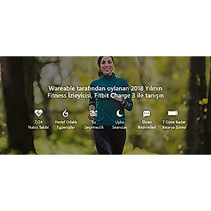 Fitbit Charge 3 Fitness Activity Tracker, Rose Gold/Blue Grey, one Size (no Warranty Support), 0.06 Pound