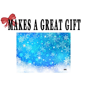 Blue Snowflake Winter Snow Pattern Textured Marble Art Kitchen Glass Cutting Board Modern Decorative Gift Abstract Wavy Contrast Design