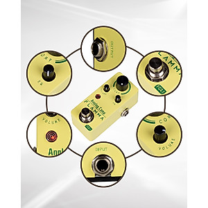 FLAMMA FC21 Compressor Pedal Electric Guitar Effects Pedal Classic Optical Compressing Effect True Bypass