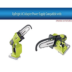 UpBright AC/DC Adapter Compatible with Sun Joe 24V-HCS-LTE 24V-HCS-LTE-P1 Snow SunJoe SnowJoe 24-Volt 2.0-Ah 24VDC iON+ Battery Cordless Mini Chainsaw 5-inch Pruning Saw Power Supply Cord Charger PSU
