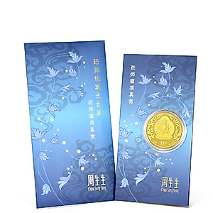 CHOW SANG SANG 999.9 24K Solid Gold Ingot The Medicine Buddha Cultural Blessings Gift 91818D