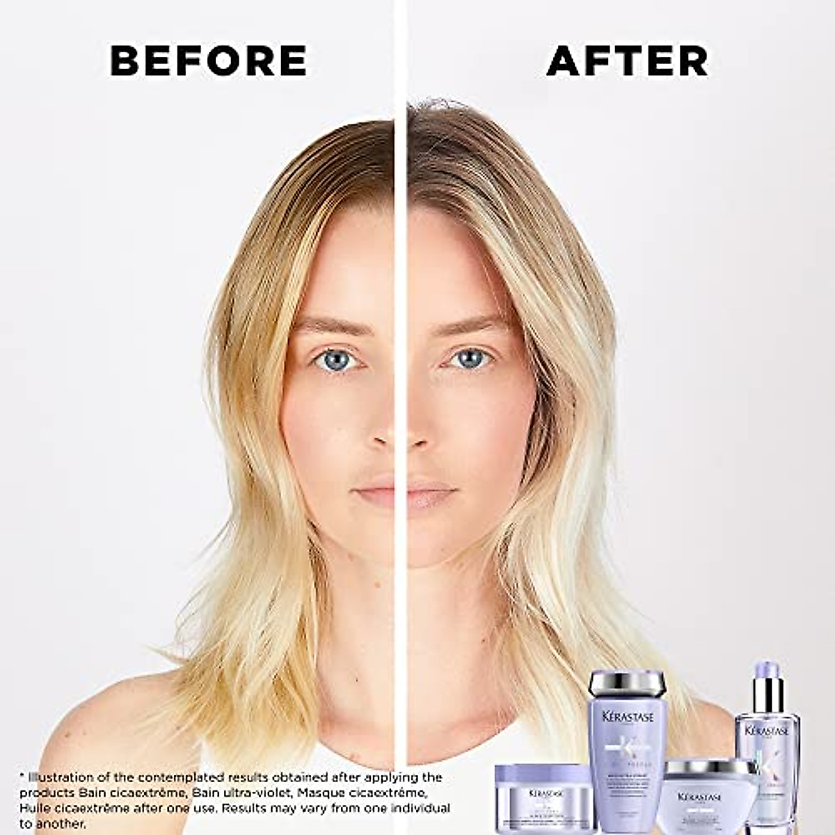 Kerastase | Blond Absolu Ultra-Violet Purple Shampoo & Conditioner | For Lightened, Highlighted and Grey Hair | Neutralizes Brassy and Yellow Undertones | Hydrates and Protects | With Hyaluronic Acid