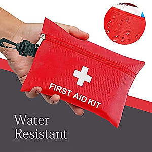 First Aid Kit - 87 Piece - Small Travel First Aid Kit, Ideal for Cars, Schools, Sports, Homes, Travel, Camping, Hiking