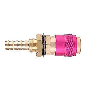 FTVOGUE M8 Quick Connector Set Water Cooled Gas Adapter Quick Hose Connector Fitting for MIG TIG Welder Torch (Red), Welding And Cutting Accessories