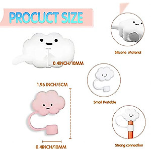 Straw Covers for Stanley Cup, fit Stanley 30&40 Oz Tumbler with Handle Silicone 10mm 0.4inch Straw Tip Topper Cap, Accessories for Stanley Cups Pack of 6