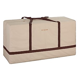 Cushion Storage Bags for Patio Furniture Waterproof 58 inch Long Heavy Duty Oudoor Furniture Cover Storage Bag with Zippers and Handles Dustproof Rectangle Moving Bag