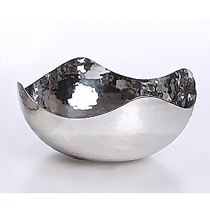 James Scott Candy Dish Bowl - Hammered Stainless Steel Wave Bowl, 6-inch - Multipurpose for Bathroom, Kitchen, Dining - Fruit, Candy, Salad, Snacks, Accessories
