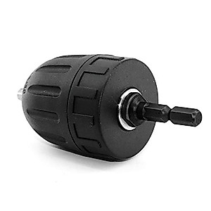 Yakamoz Quick Change 1/4-Inch Hex Shank 0.8-10mm Clamping Capacity Keyless Drill Chuck Screwdriver to Drill Converter Conversion Tool | 3/8-24UNF Mount ¡­