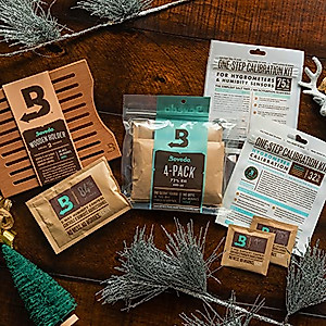 Boveda Cedar Wood Humidity Pack Holder for Storage Box - For Use With Two Size 60 Boveda Packs (Sold Separately) - Includes Magnetic and Removable Tape Mounting Kits – 1 Count