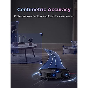 OBODE Robot Vacuum and mop Combo, 4000Pa Suction, LDS Navigation, Self Emptying and Intelligent Mop Lifting, 180mins Runtime, Compatible with WiFi/APP/Alexa, A8+