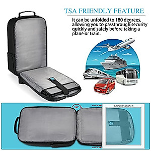 Laptop Backpack for Men, 17.3 Inch Business Work Laptop Backpacks Lightweight Slim Durable Water Resistant Women Backpack College School Bookbag Computer Backpack Black