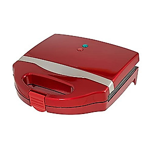 Servappetit Electric Waffle Maker - Non-Stick - Makes 2 Waffles 4 x 5 Inch Each - Red