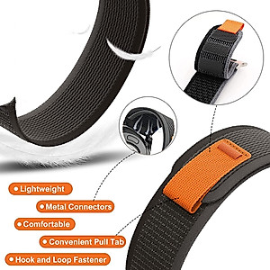 Nylon Sport Band Compatible with Samsung Watch Band 5 Pro/ Galaxy Watch 6 & 5 & 4 & 3 / Watch 6&4 Classic/ Gear S3 & S2/ Active 2 Band, 20mm&22mm watch band for Samsung Watch 47/46/45/44mm 43/42/41/40mm