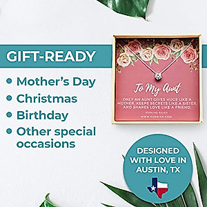 Aunt Necklace, 925 Sterling Silver Aunts Pendant Necklaces, Best Aunt Gifts From Niece And Nephew, Mothers Day Gifts For Aunt, Best Aunt Ever Gift Jewelry, Best Aunt Jewelry, To My Aunt Jewelry