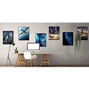 Avatar: The Way of Water 2022 - Set of 6 Promo Movie Poster Prints, (8x10s) Pandora wall art decor of Jake Sully, Neytiri, Kiri, Tonowari, Ronal