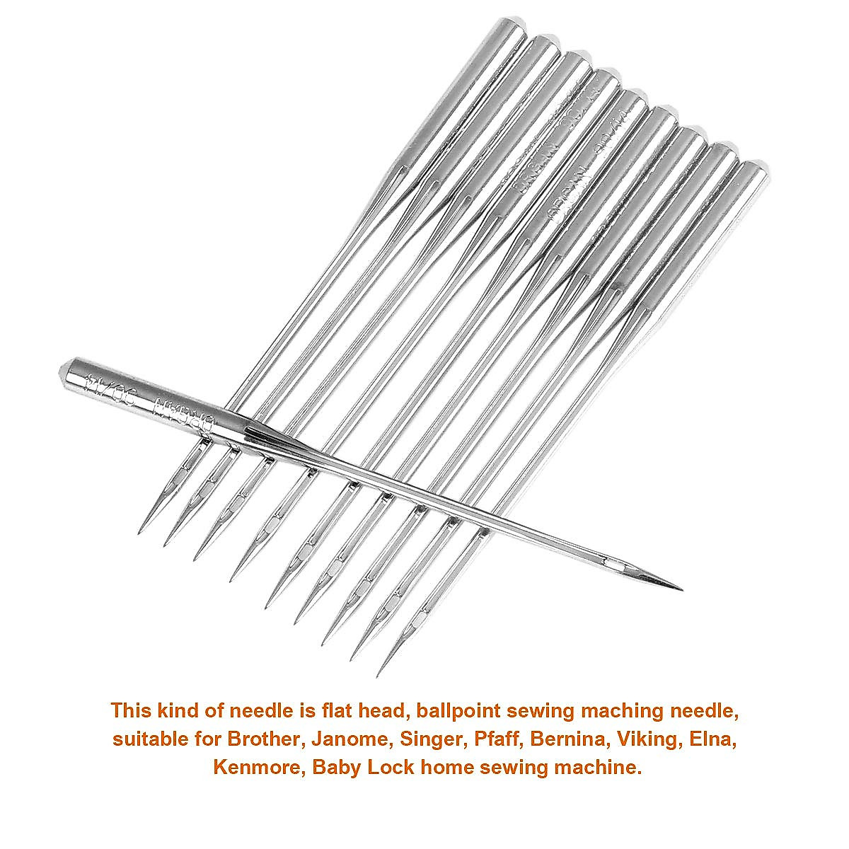 40 Pcs Embroidery Sewing Machine Needles Size 75/11 90/14 100/16 HAx1 Sewing Needles by STARVAST for Brother Singer Sewing Machine (4 Pack of 10 Needles)