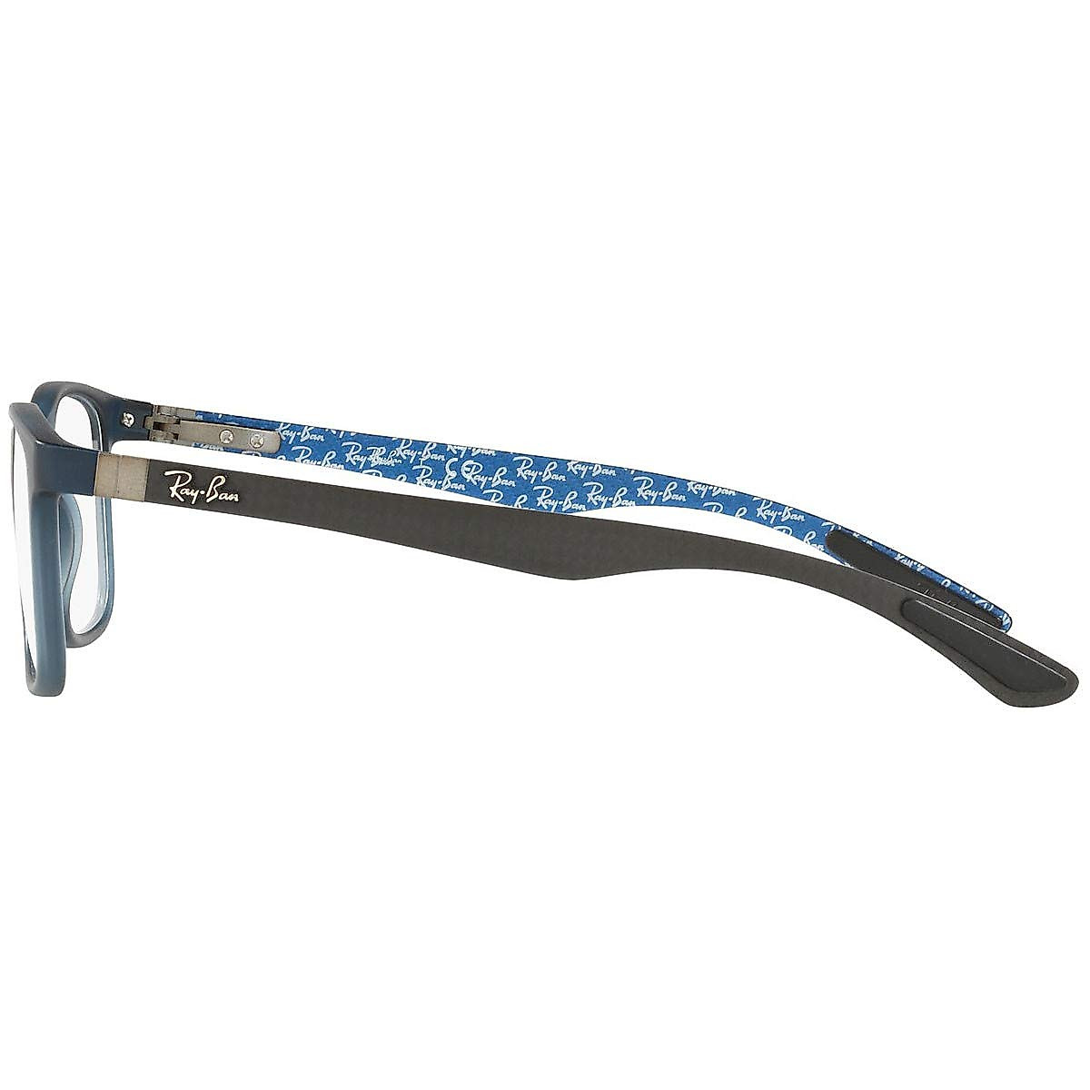 Ray-Ban RX8903 Square Prescription Eyeglass Frames, Matte Blue/Demo Lens, 53 mm