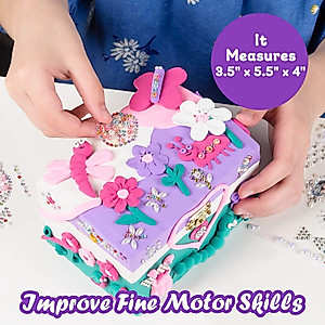 PURPLE LADYBUG Christmas Presents for Kids - SUNGEMMERS Window Art Kit + Jewelry Box Craft Kit