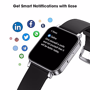 EURANS Smart Watch 41mm, Full Touchscreen Smartwatch, Fitness Tracker with Heart Rate Monitor & SpO2, IP68 Waterproof Pedometer Watch for Women Men Compatible with iOS & Android Phones… B09KH59C8K