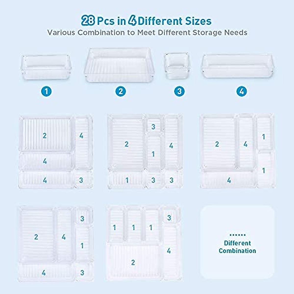 Kootek 37 Pcs Desk Drawer Organizer