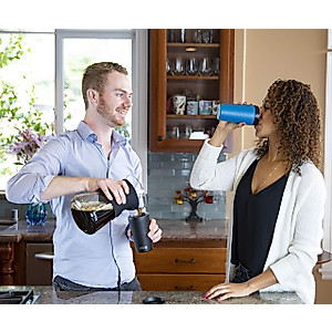 MIRA 16 oz Stainless Steel Insulated Travel Mug with lid - Spill Proof Vacuum Insulated Car Tumbler Cup for Coffee & Tea - Thermos Keeps Drinks Steaming Hot or Ice Cold - Gray Satin