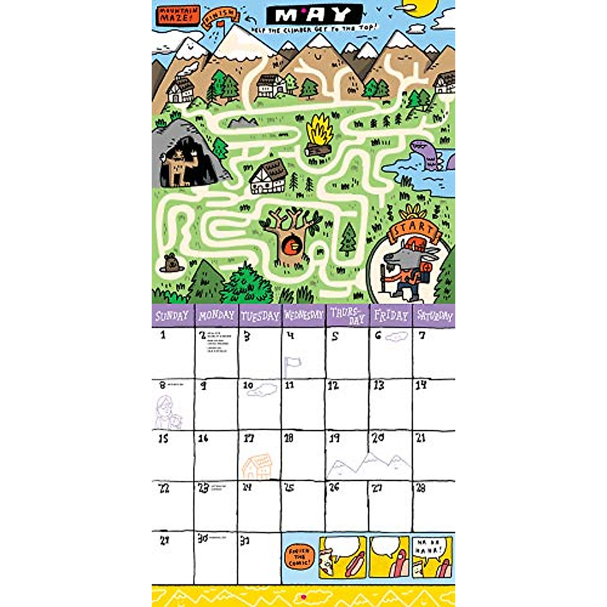 Kid's Awesome Activity Wall Calendar 2022: A year of pure fun, with no batteries included.
