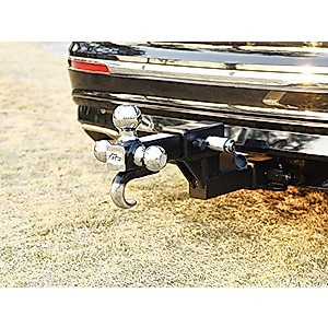 TOPTOW 64122 2-inch Receiver Trailer Hitch Extension Riser with 4.25-inch Rise/Drop, 7" & 9" Extender, 2-inch Solid Shank, 10000lbs Towing Capacity, Anti-Rattle Bolt