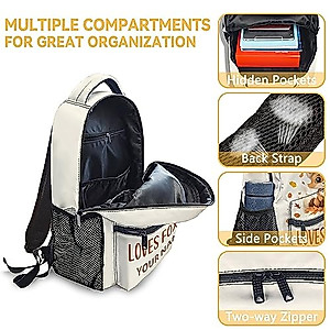 FUZZYFIT Personalized Fox Backpack with Lunch Box Set for Kids, 3 in 1 School Backpacks Matching Combo, Custom Cute Light Orange Bookbag and Pencil Case Bundle