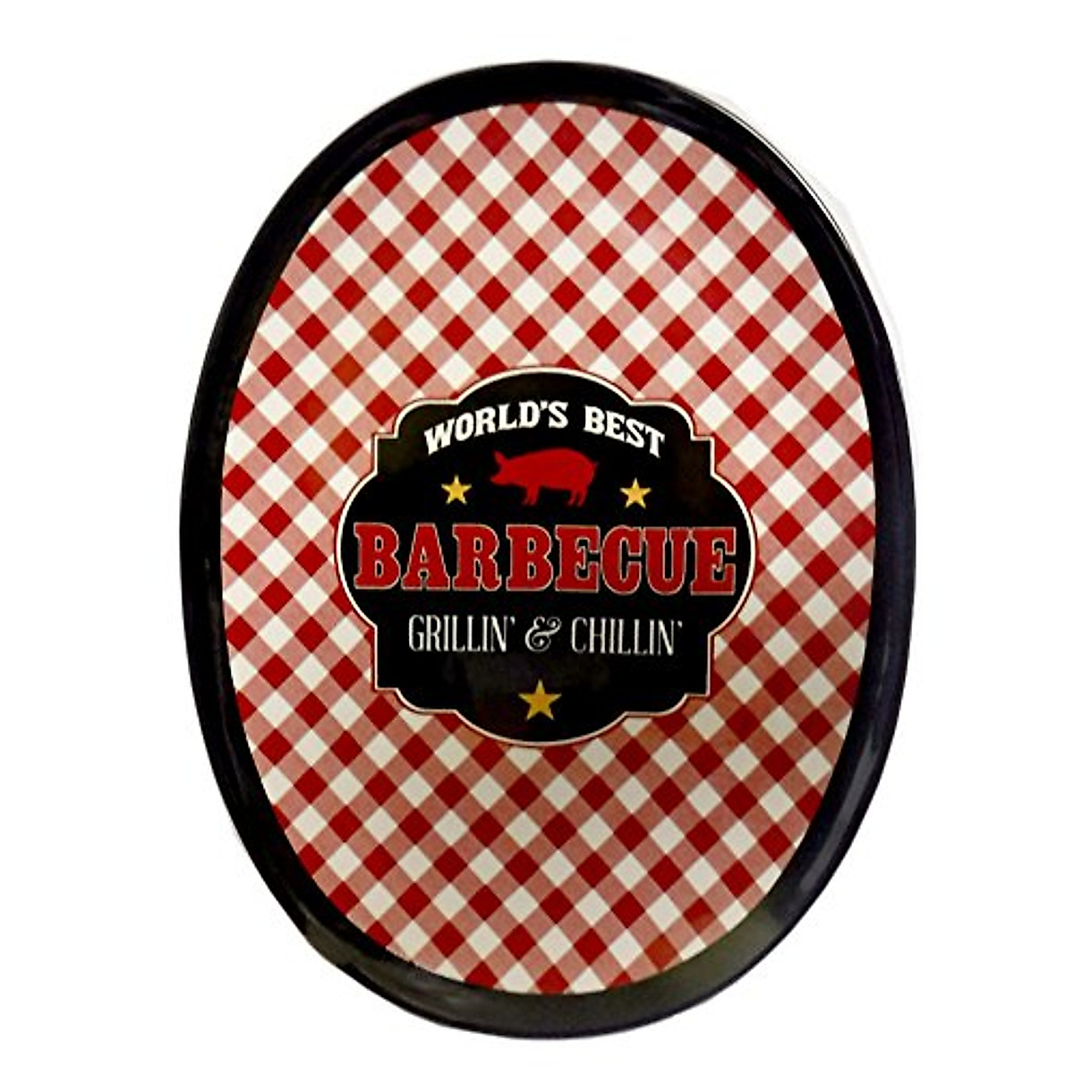 2 Piece Ceramic Platter and Pig Toothpick Holder Set