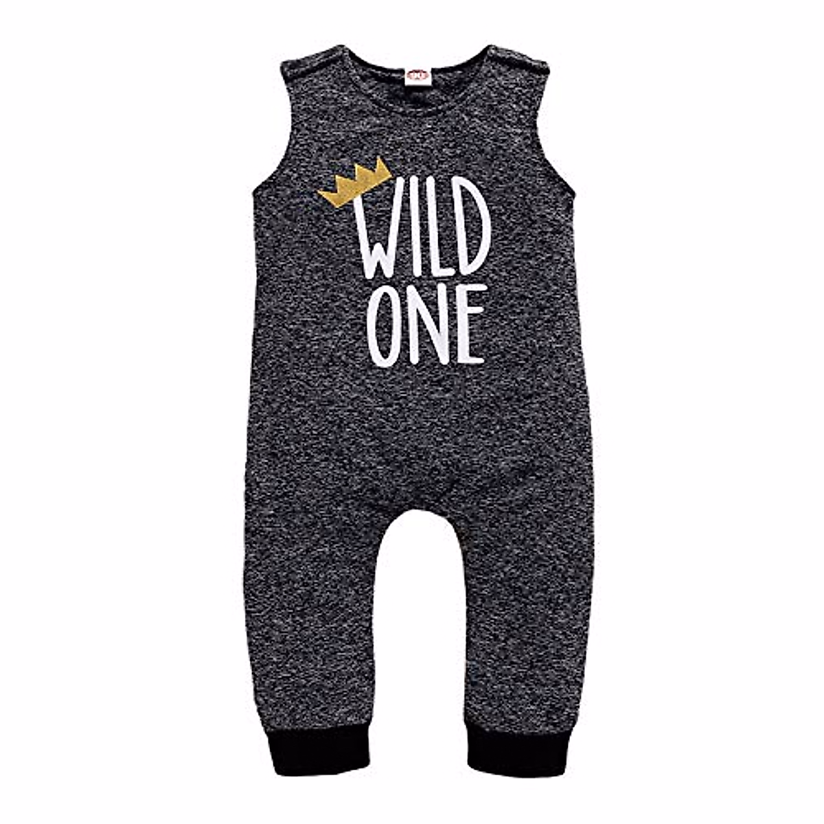 Viworld Wild One Romper Baby Boy 1st Birthday Button Solid Bodysuit One Piece Jumpsuit Outfits Clothes (Autumn & Winter Style, 12-18 Months)