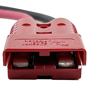RCPW 120A Red Anderson SB120 Battery Power Connector Repair Harness w/Leads, Used for Snow Plow/Buyers SaltDogg Salt Spreader Wiring Harness Applications