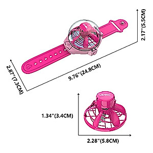 CheerWing Mini Drone for Kids, One Key RC Watch Control Small UFO Flying Toys with LED Night Lights Easy to Operate for Beginners Boys Girls Pink