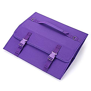 BTSKY New 171 Slots Marker Case Lipstick Organizer-Canvas Markers Holder for Markers and Sketch Markers Purple