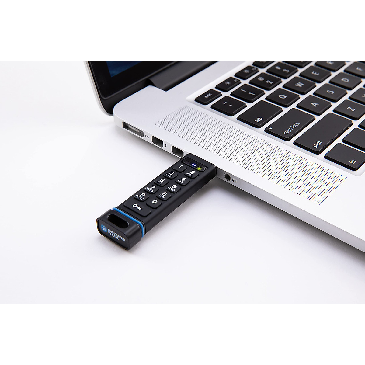 Secure Data 32GB SecureUSB KP Encrypted FlashDrive with KeyPad Pin Authentication, 32 GB