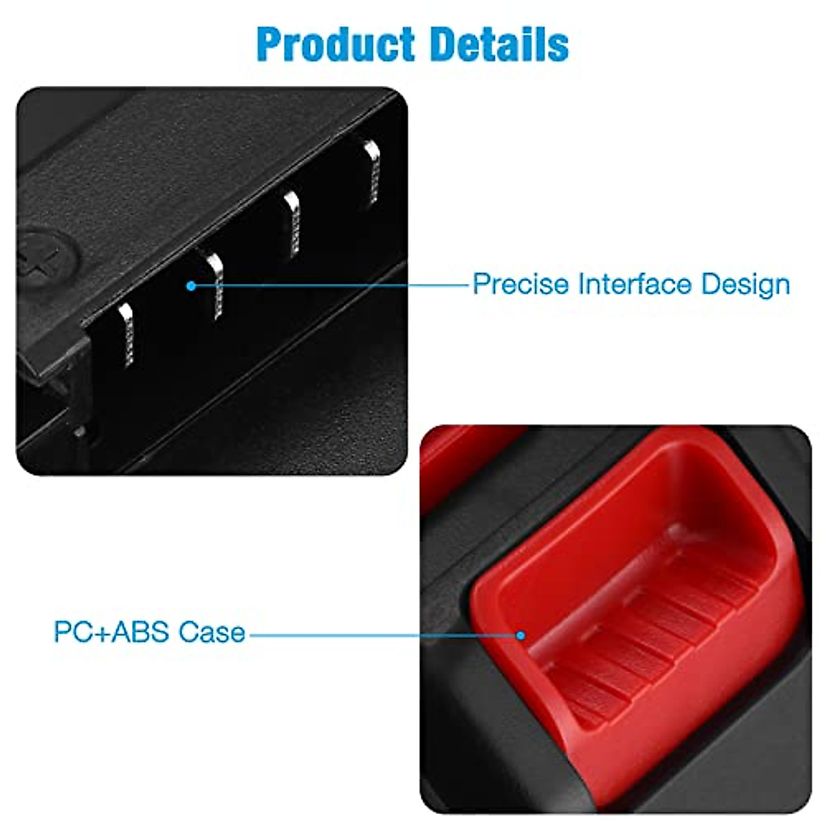 Powerextra Upgraded 2 Pack 18V 4.0Ah Replacement Battery Compatible with Porter Cable 18V Battery PC18B PCC489N for 18-Volt Porter Cable Cordless Tools