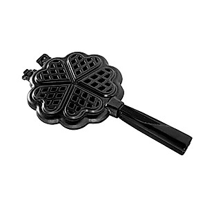 Nordic Ware 01705 Sweetheart Waffler, Cast-Aluminium Pan, Heart Shaped, Mini Waffle Maker, Black