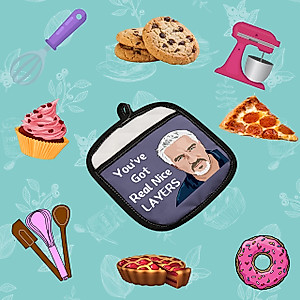 Baking Show Inspired Oven Pads Pot Holder with Pocket You've Got Real Nice Layers Bake Lover Gift (Got Real Nice Layers)