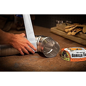 Gorilla Tape, White Duct Tape, 1.88" x 30 yd, White, (Pack of 1)