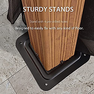 PURPLE LEAF 12' X 12' Outdoor Hardtop Gazebo for Patio Galvanized Steel Double Roof Permanent Canopy Teak Finish Coated Aluminum Frame Pavilion Gazebo with Netting