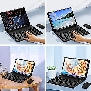 Haofy 10.1 Inch Tablet, 10.1 Inch Tablet PC 5GWIFI Quad Core Processor 8MP Front Camera 8GB RAM 256GB ROM for Work for Learning (US Plug)