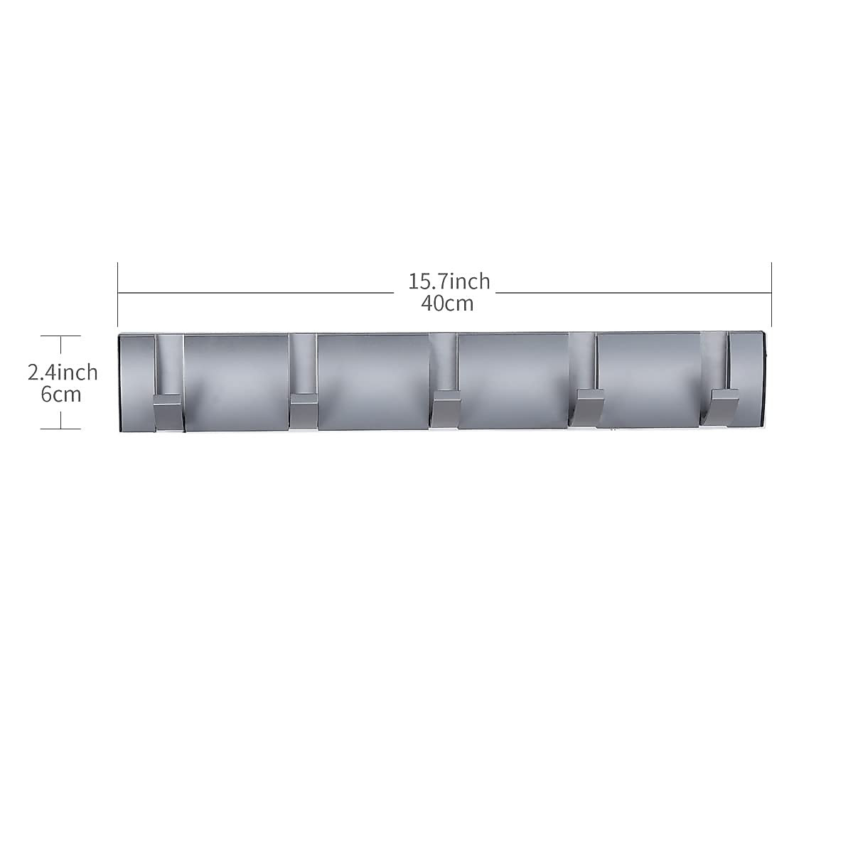JYL HOME Wall-Mounted Coat Hooks, Grey