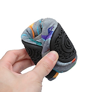 Scurtain Unisex Kids Toddler Slippers Socks Fleece Slippers for Boys Girls Baby Artificial Woolen Booties with Non-Slip Rubber Sole slippers for toddler kids slippers Grey/Dino 5.5-6 Toddler