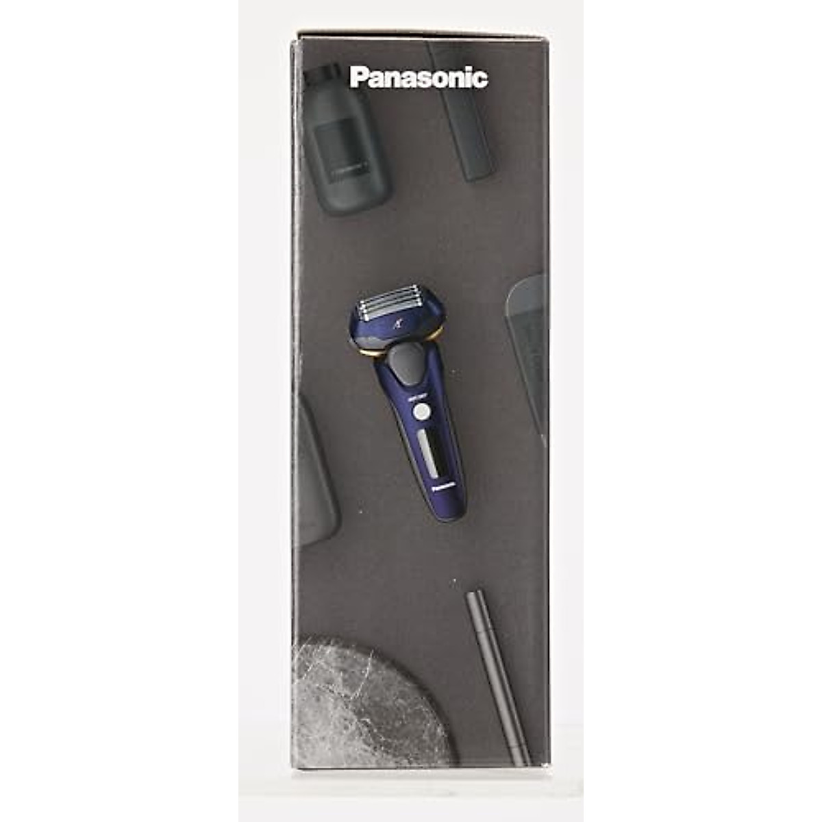 Panasonic ES-LV67-A803 Wet and Dry Shaver, 5 Shaving Heads with Linear Motor, Including Hair Trimmer, Navy Blue