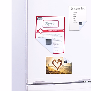 Magnefic Magnetic Squares, 1 Tape Sheet of 70 Magnetic Squares (Each 20x20x2mm), Magnet on one Side, Self Adhesive on The Other Side. Perfect for Fridge Organisation, Art Project, Vision Board